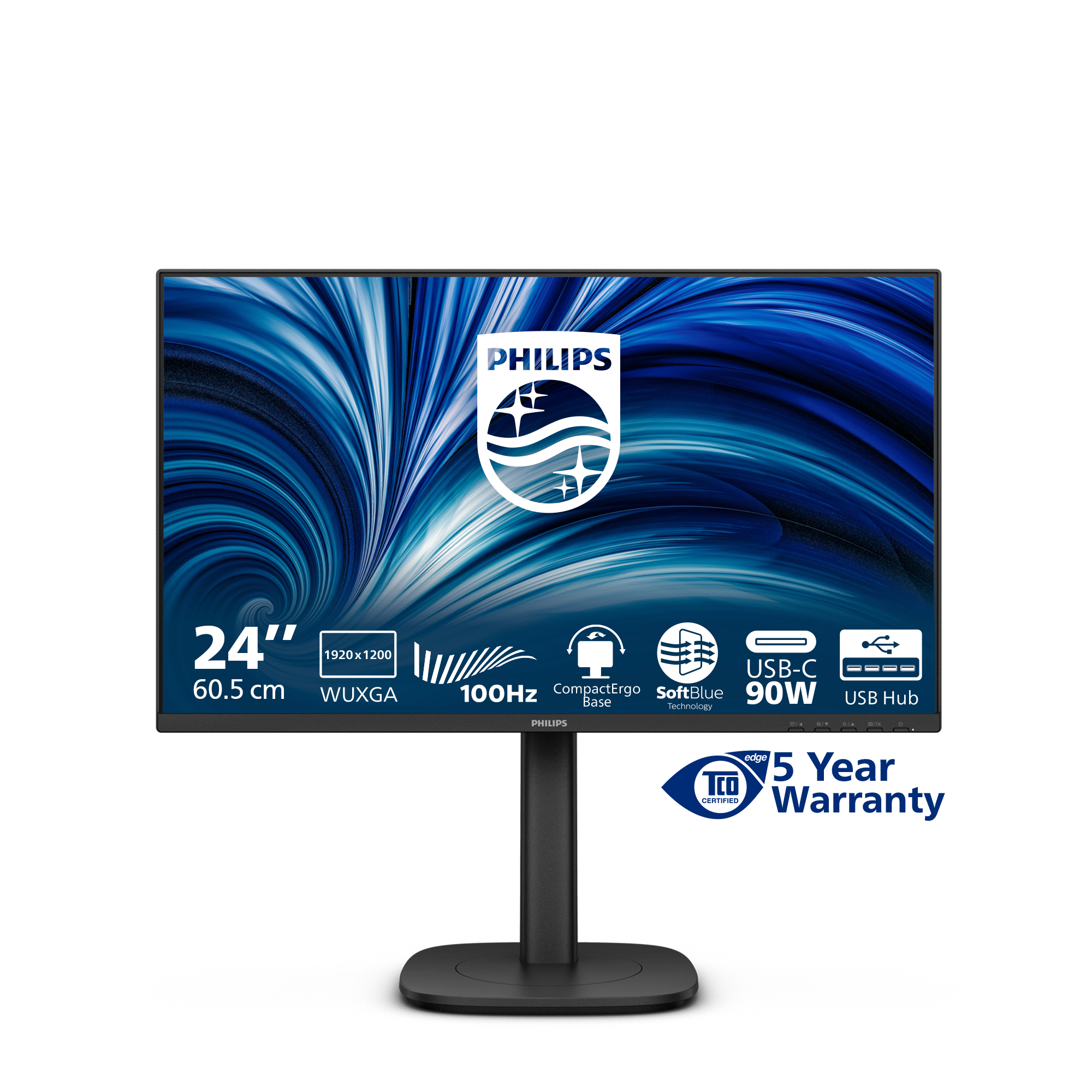 Philips 24" 1920x1200 100Hz IPS USB-C Docking Daisy Chain